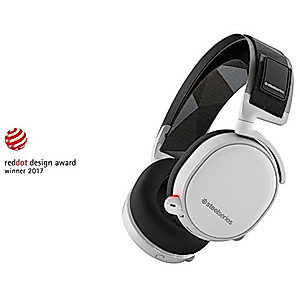 SteelSeries Arctis 7 Legacy Edition, Lag-Free Wireless Gaming Headset, DTS 7.1 Surround for PC, PC/Mac/Playstation 4/Mobile/VR - White