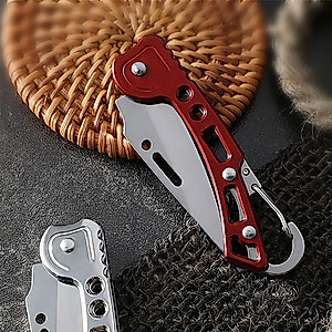 Pocket Folding Knife, Tactical Knife, Super Sharp Blade only 2.2 inch, Good for Camping Survival Indoor and Outdoor Activities, Easy-to-Carry, Mens Gift (Red)