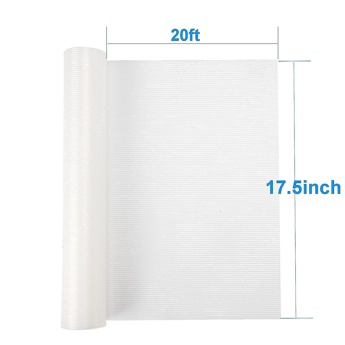Shelf Liner 17.5 Inches x 20 FT, Non Adhesive Cabinet Liner, Double Sided Non-Slip Drawer Liner，Cupboard Liner，Washable Refrigerator Mats for Pantry Cabinet, Kitchen Drawer, Bathroom Shelves,Shoe Rack