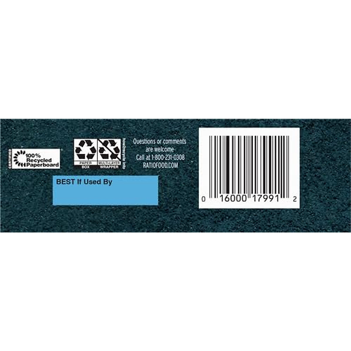 Ratio Soft Baked Bars, Chocolate Brownie, 1g Sugar, Keto Friendly, 5.34 OZ (6 Bars)