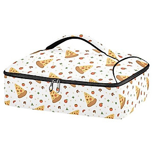 Kcldeci Insulated Thermal Food Carrier Insulated Casserole Carrier for Hot or Cold Food,Pizza Slice Tomatoes Insulated Tote Bag for Potluck Cookouts Parties Picnic,Lasagna Lugger