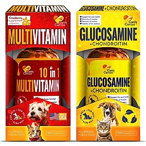Cat Glucosamine | Dog Joint Supplement Liquid | Cat Vitamin | Dog Vitamin | Glucosamine for Cats and Dogs | Cats and Dog Vitamins and Supplements | Bundle