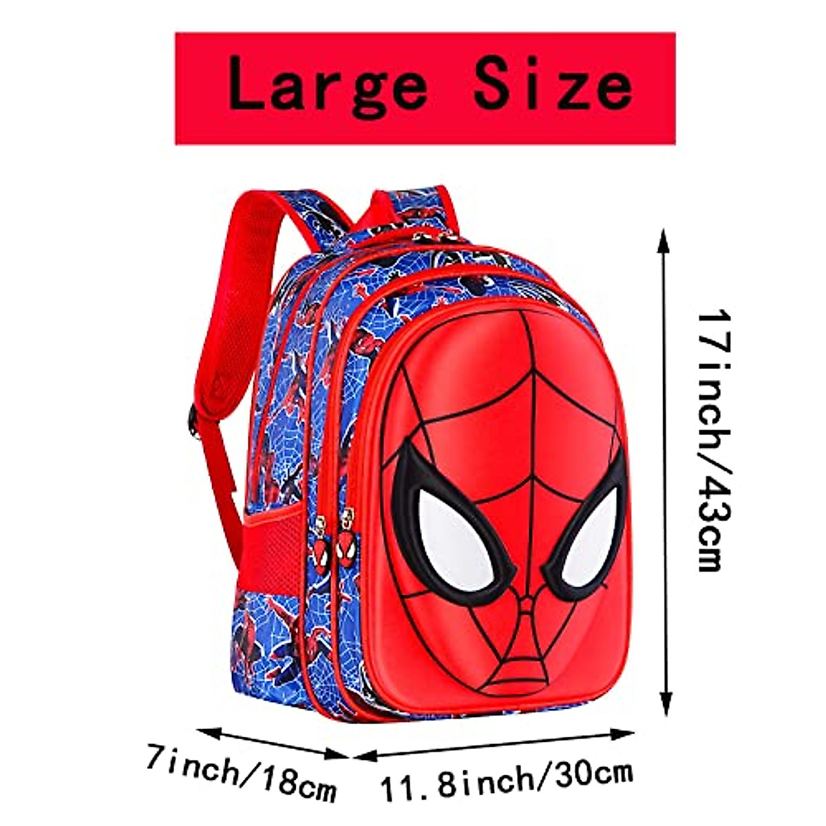 TKKUY 3D Backpack & Pencil Case Box Set, Large Adjustable Shoulder Strap Backpacks, Multi-Function Laptop Casual Bookbag 17"