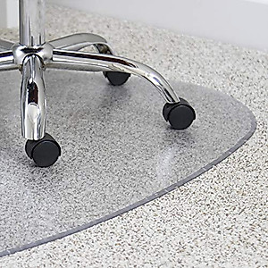 ES Robbins 122785 Medium Pile Carpet Chair Mat 66"x60" Clear