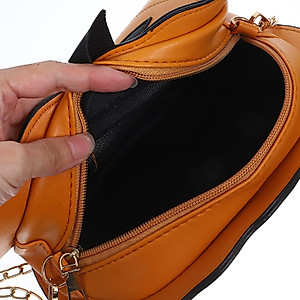 FENICAL Pumpkin Bag Crossbody Bag Halloween Pumpkin Messenger Bag Devil Shoulder Chain Bag Pumpkin Purse for Gothic BagHalloween Purse Women Girls (Brown)