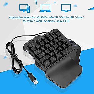 High and Low Key Layout Mechanical Keyboard, Gaming Keyboard, Single LED Light for Office Home