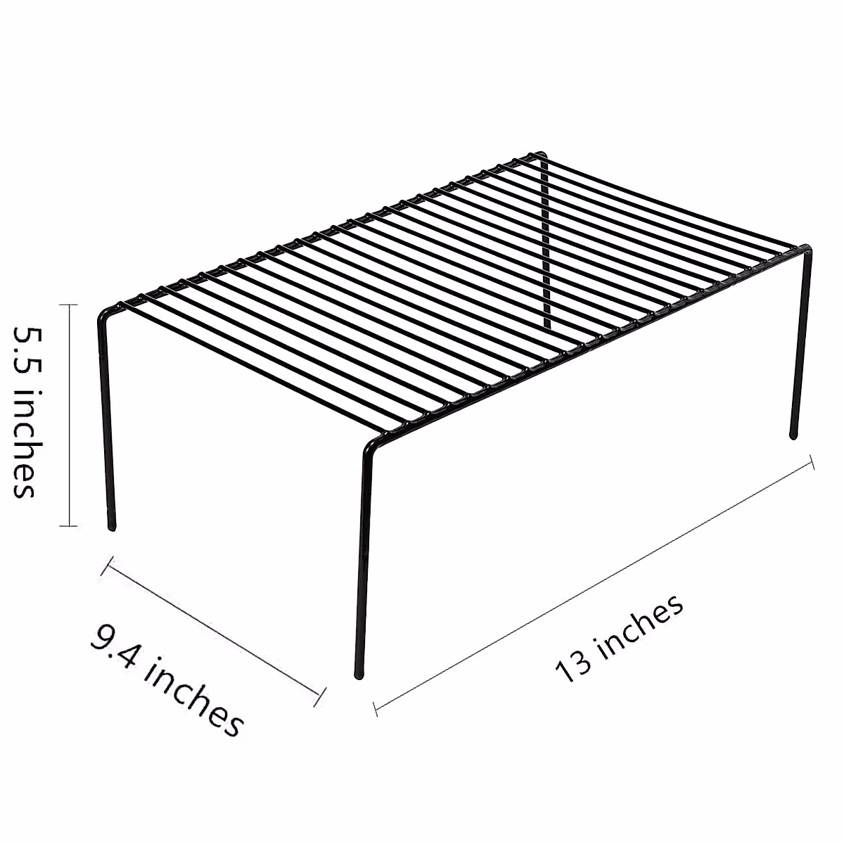GEDLIRE Cabinet Storage Shelf Rack Set of 6, Medium (13 x 9.4 inch) Rustproof Metal Wire Kitchen Cabinet Organizer and Storage, Cupboard Spice Shelf Rack for Plate, Dish, Counter & Pantry Organization