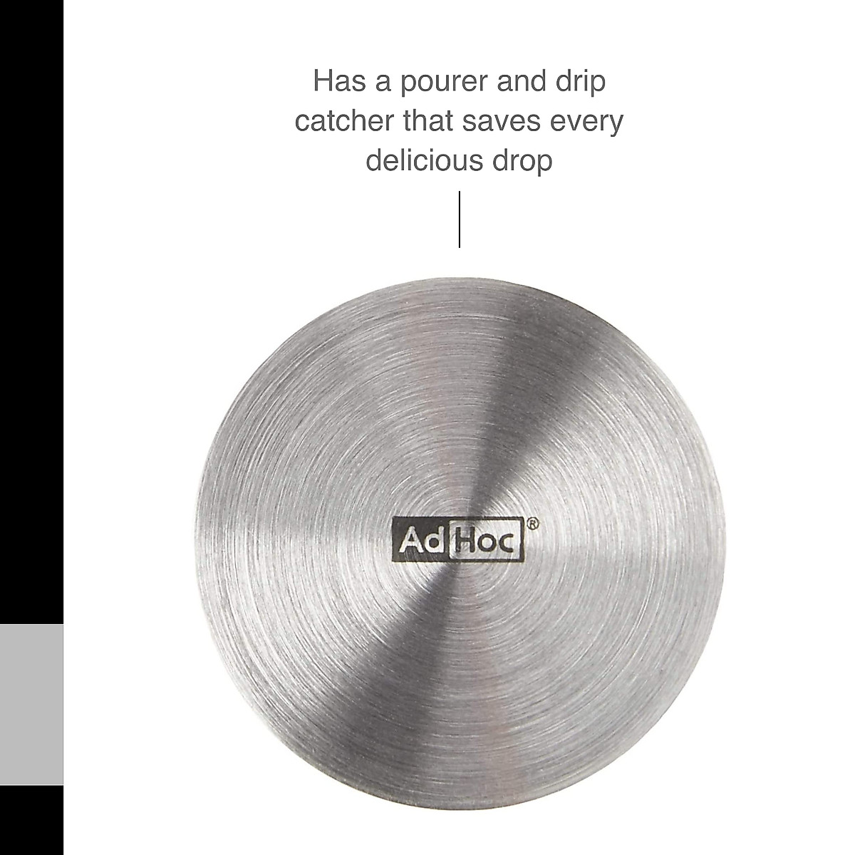 AdHoc Champ Wine Pourer and Stopper - Wine Aerator & Pourer with Drip Catcher - Red Wine Accessory - Hand Wash Kitchen Tool - 2.25"