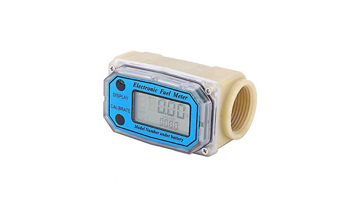 LLW-25PP Flow Meter Inline Digital Display Turbine Meters Blue Plastic ...