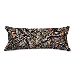 Tamengi Body Pillow Cover, 20x54 Inches Hunting Camouflage Pattern 8 Body Pillow Case with Hidden Zipper Closure,Body Pillow Pillowcases for Adults Pregnant Women