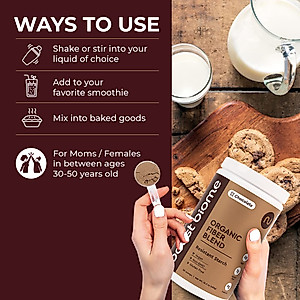 Boost Biome Fiber Supplement Organic Super Greens Powder – Supports Bloating Relief, Gut Health, Leaky Gut with Resistant Starch Powder - Green Banana Flour, Oat, Black Bean (30 Days, Chocolate)