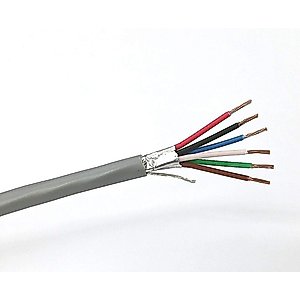 West Penn Wire 3270-6 Conductor 22 Gauge Shielded Cable CMR - Made in USA! (100 ft.)