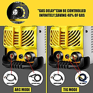 SSIMDER TIG Welder 110V/220V Dual Voltage 200A TIG/ARC/Stick 2 in 1 Welder IGBT Inverter DC TIG Welding Machine