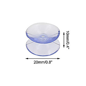 Jiozermi 20 PCS Double Sided Suction Cups Without Hooks Sucker Pads for Glass Plastic 20mm/0.8 Inch