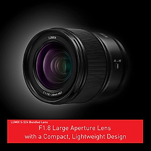 Panasonic LUMIX S5 Full Frame Mirrorless Camera (DC-S5KK) and LUMIX S Series 24mm F1.8 Lens (S-S24)