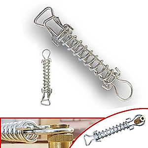 mistcooling 8" Swimming Pool Cover Stainless Steel Spring - with Stopper D Ring - with Protective Vinyl Spring Cover - 5 Pack for Winter Safety Pool Covers