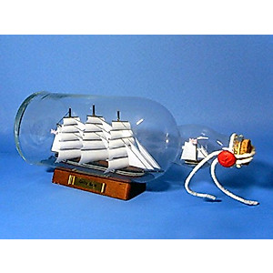 Hampton Nautical Cutty Sark Model Ship in a Glass Bottle, 11"