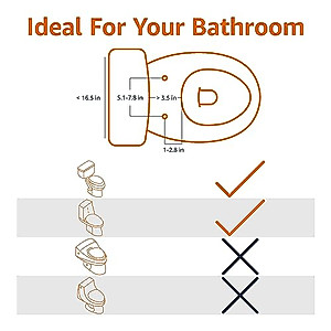 Amazon Basics Nonelectrical Bidet Attachment for Toilet with Water Adjustment, Slim, 16.42" x 4.61" x 3.5"