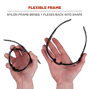 Ergodyne Skullerz Baldr Safety Glasses- Black Frame, Yellow Lens