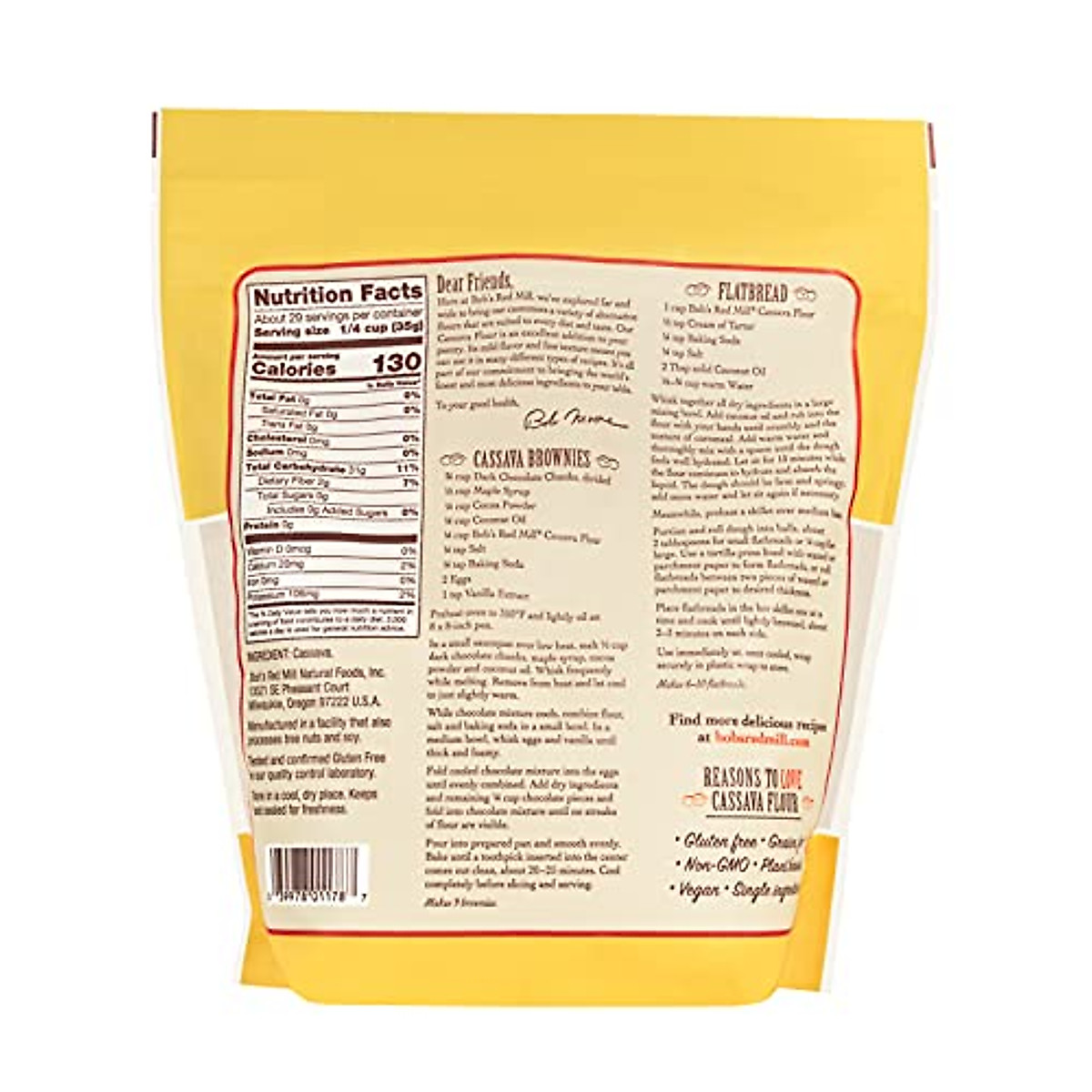 BOBS RED MILL Cassava Flour, 36 OZ