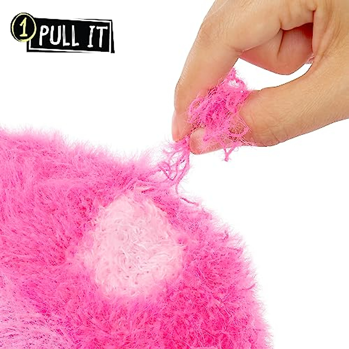 Fluffie Stuffiez Rainbow Large Collectible Feature Plush 11" - Surprise Reveal Unboxing with Huggable ASMR Fidget DIY Fur Pulling, Ultra Soft Fluff