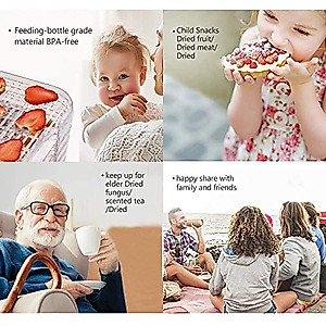 8-Tray Food Dehydrator Machine - BPA-Free Drying System with Nesting Tray for Home Kitchen - Perfect for Preserving Beef Jerky, Wild Food, and Fruit & Vegetables (Button Control)