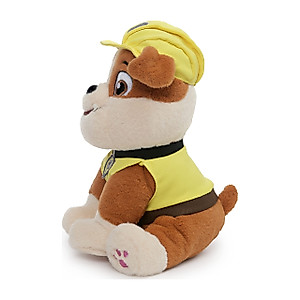 GUND Paw Patrol Rubble in Uniform Plush Stuffed Animal Dog, Yellow, 9"
