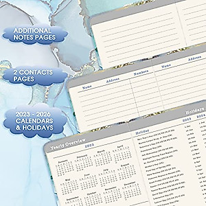 Pocket Planner/Calendar 2023-2026 - Monthly Pocket Planner/Calendar with 63 Notes Pages, Jul. 2023 - Jun. 2026, 3.8" x 6.4", 3 Year Monthly Planner with Inner Pocket + Pen Hold - Teal Waterink