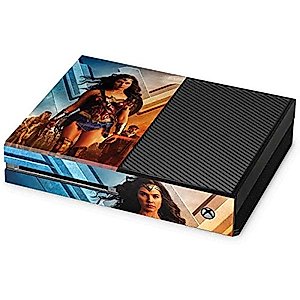 Skinit Decal Gaming Skin Compatible with Xbox One Console - Officially Licensed Warner Bros Wonder Woman Unconquerable Warrior Design