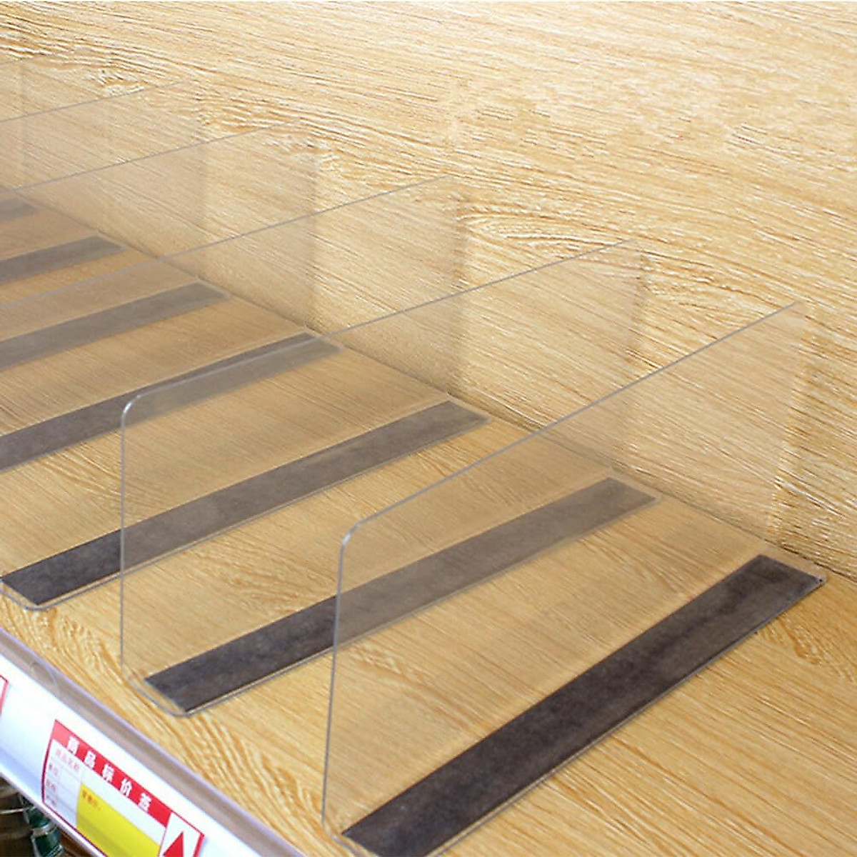 ULTECHNOVO 6pcs Shelf Divider Desk Bookshelf Trash Magnetic Shelves Clear Shelf Separators Plastic Drawer Drawers Plastic Acrylic Shelf Separators Desk Book Shelf Milk Desk Rack Partition PVC