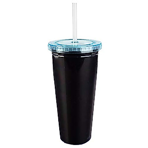 Harry Potter Hogwarts Travel Cup with Straw, 22 oz - Acrylic Tumbler with Gold Hogwarts Crest Design - Gift for Kids and Adults