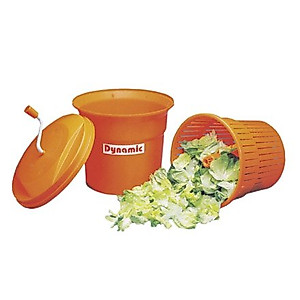 Dynamic E002 Commercial Manual Salad Spinner, 5 Gallon Capacity, SD92, Orange
