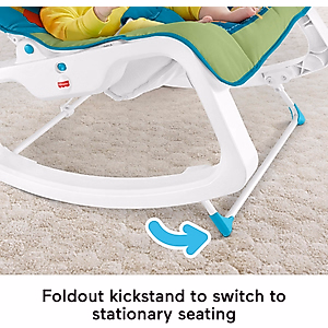 Fisher-Price Infant-to-Toddler Rocker – Jungle Blocks, portable baby rocking chair with toys for soothing or play [Amazon Exclusive]