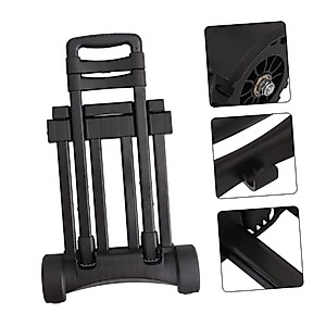 TEHAUX Cart Hand Trucks Foldable Trolley Travel Stroller Lug Trolley Quad Stroller Folding Trolley Luggage Trolley Iron Multifunction Transportation Equipment Shopping
