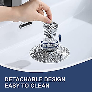 WINDALY Shower Drain Hair Catcher, Bathtub Hair Catcher Drain Protector Strainer, Tub Drain Hair Trap Catcher