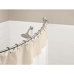 Moen SR2201BN Shower Curtain Rings (Pack of 12), Brushed Nickel