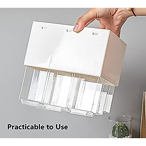 ReachTop Desk Craft Organizer Storage with Removable Mini 9 Drawers Holder for Office Home Collection Caddy Small Belongings Art Craft, Wall Mounted, White