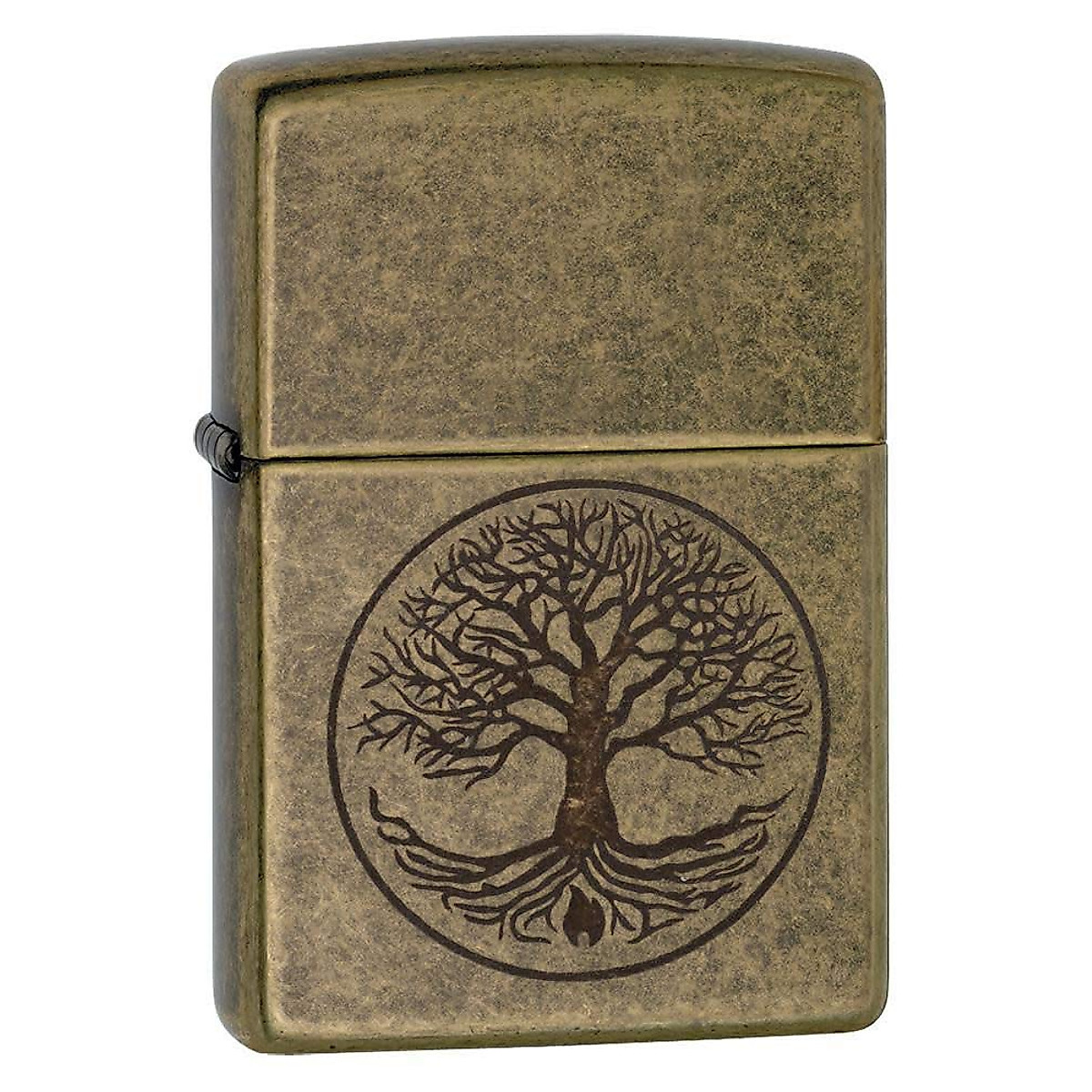 Zippo "Tree of Life Pocket Lighter, Antique Brass, One Size (29149)