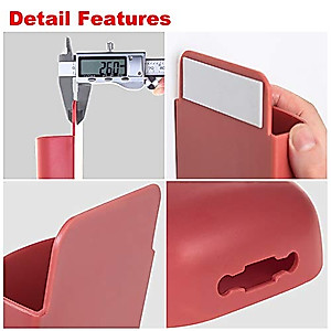 Remote Control Holders Wall Mount Adhesive Pen Holders Adhesive Storages Phone Holders Wall Mount Holder Wall Adhesive Remote Control Holder Containers For Home Office School Supply Storage 3 Pcs Gray