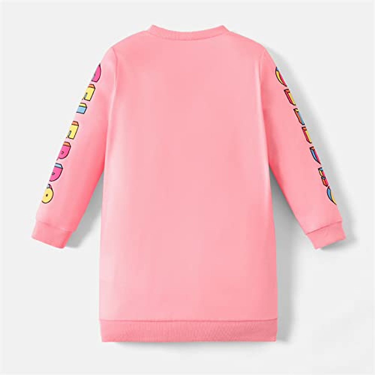 L.O.L. Surprise! Little Girls Skater A-Line Dress Long Sleeve Crewneck Sweatshirt Dress 5Y-12Y Pink