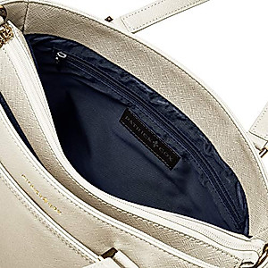 Patrick Cox PXLHKCH2 Tote Bag, Shoulder Bag, Shape, Saffiano Embossed Leather, A4 Just Size, Lightweight, 2-Way, Long Shoulder, White