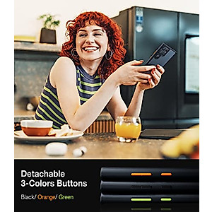 TORRAS Shockproof Designed for Samsung Galaxy S23 Ultra Case 6.8'',Military Grade Drop Tested, Protective Hard Semi-Clear Back Thin Slim Galaxy S23 Ultra Case 2023, Phantom Black-Guardian Series