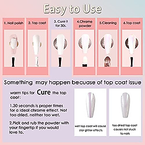 Allstarry Chrome Nail Powder Metallic Mirror Effect Pigment Chrome Iridescent Aurora Nail Glitter Mermaid Pearl Glitter Dust Kit for Gel Polish Nail Art Decoration, Resin Craft- Violet Green Emerald