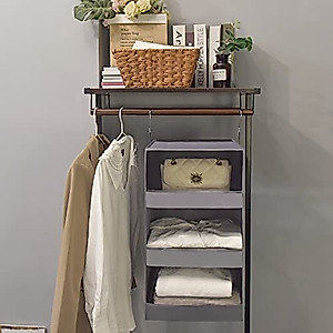 GRANNY SAYS Bundle of 1-Pack Travel Hanging Shelves & 1-Pack Extra Large Storage Bin with Lid