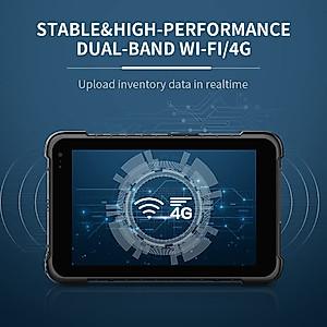 ThinKol 8 Inch Rugged Tablet PC with Windows 10 Pro, 4GB RAM 64GB SSD, GPS, WiFi, Bluetooth, 4G LTE, NFC, Car Holder, Docking Charger, Touch Screen Field Tablet