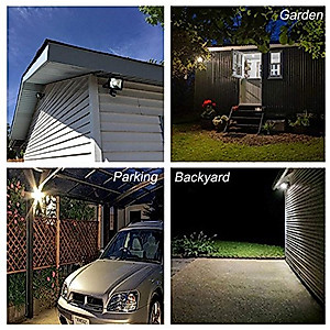10W Led Motion Sensor Flood Light Outdoor, 800LM Pir Sensitive Security Lights Wall Fixture Lamp, IP66 Waterproof Floodlight for Garage Yard Patio Pathway Porch Entryways-Daylight White with US 3-Plug