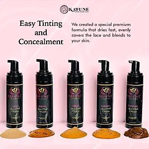 Kafune Amor Premium Lace Melting Mousse - Tinted Quick-Drying Mousse for Lace Wigs, Natural Finish, Ideal for Braids and Baby Hairs - Expresso Dark Brown