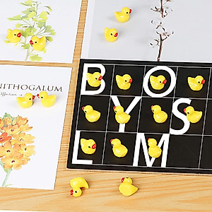 JIUZHU 220 Pcs Mini Resin Duck Christmas Miniature Figure Landscape Aquarium DIY Birthday Party Decoration Bonsai Interior Decoration Fairy Hide and Seek Prank