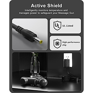 VHBW 24V Charger Replacement for Hypervolt Massage Gun, Replacement for Hypervolt Charger Compatible with Hypervolt Hyperice HPI5300000100 53000 001-00 42000 038-00 Battery Charging Cord 【UL Listed】