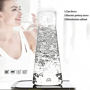 ZILJJ Clear Bedside Water Carafe Set with Tumbler Glass for Bedroom, Bedside Night Water Carafe Set with Glass, Mouthwash Decanter for Bathroom, Water Carafe with Cup for Nightstand (30 oz/850ml)